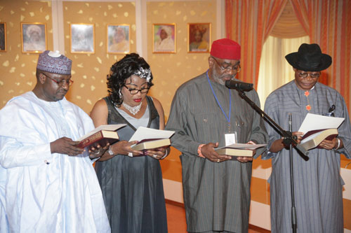 President Goodluck Jonathan Sworn In Four Special Advisers at the State ...