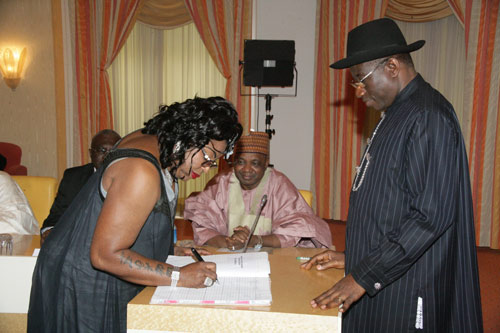 President Goodluck Jonathan Sworn In Four Special Advisers at the State ...